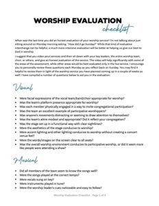 The Worship Ministry Guidebook - The Worship Ministry Guidebook